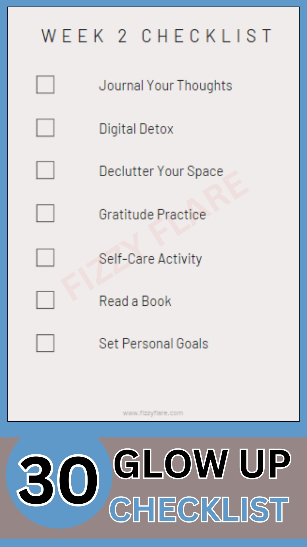 30 Days Glow Up Checklist for 2026 – Fizzy Flare