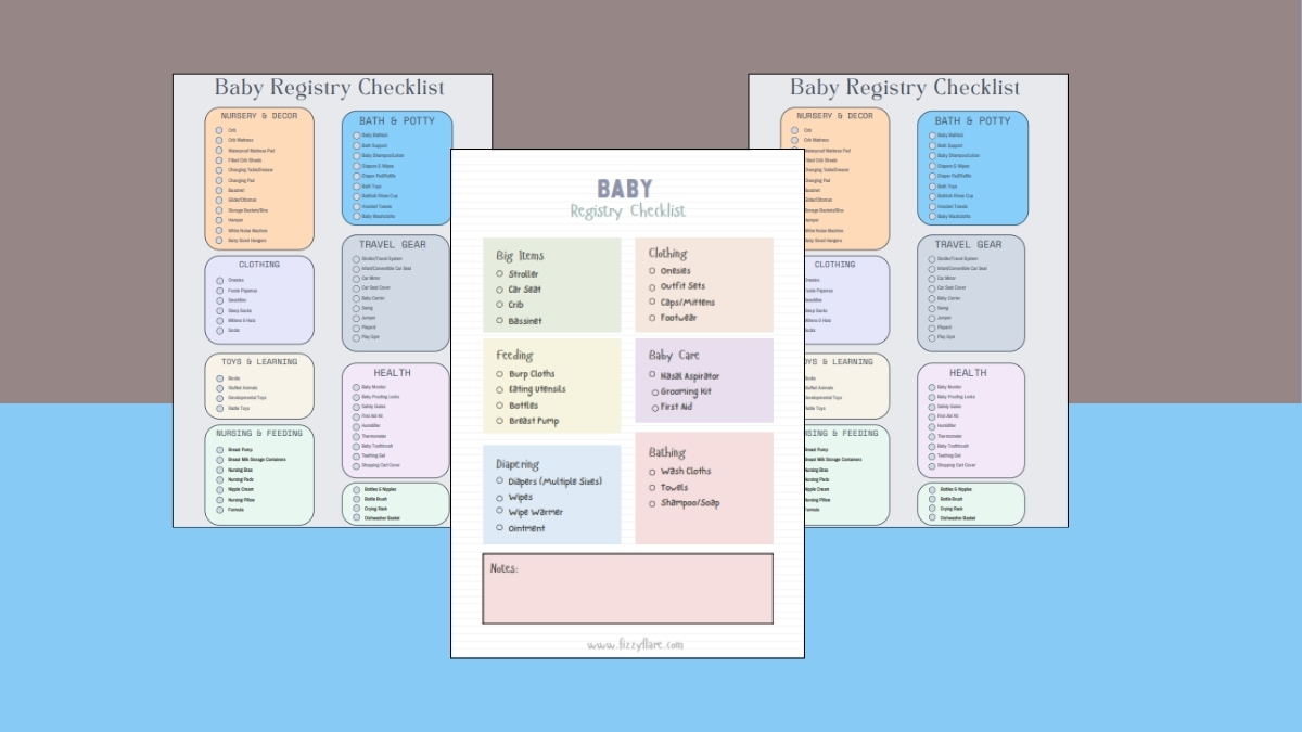 An Ultimate Baby Registry Checklist for 2025 – Fizzy Flare
