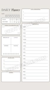 3 Daily Planner Printables Free for 2025 – Fizzy Flare