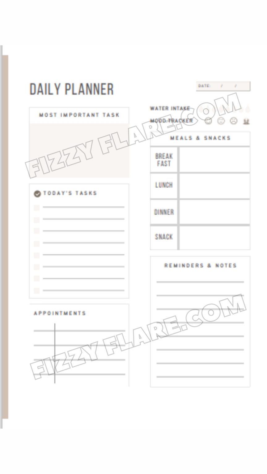 3 Daily Planner Printables Free for 2025 – Fizzy Flare