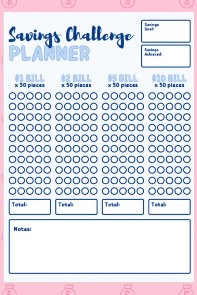 10 Saving Challenge Printable Free for 2026 – Fizzy Flare