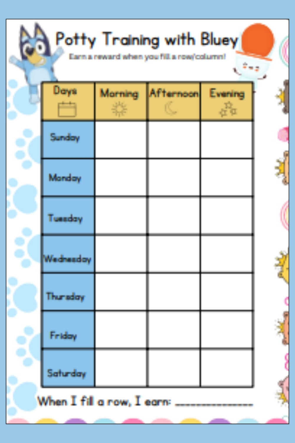 20+ Potty Training Chart for 2026 – Fizzy Flare